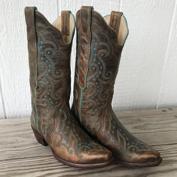 Old Gringo | Shoes | Vintage Triad Old Gringo Turquoise Stars Womens ...